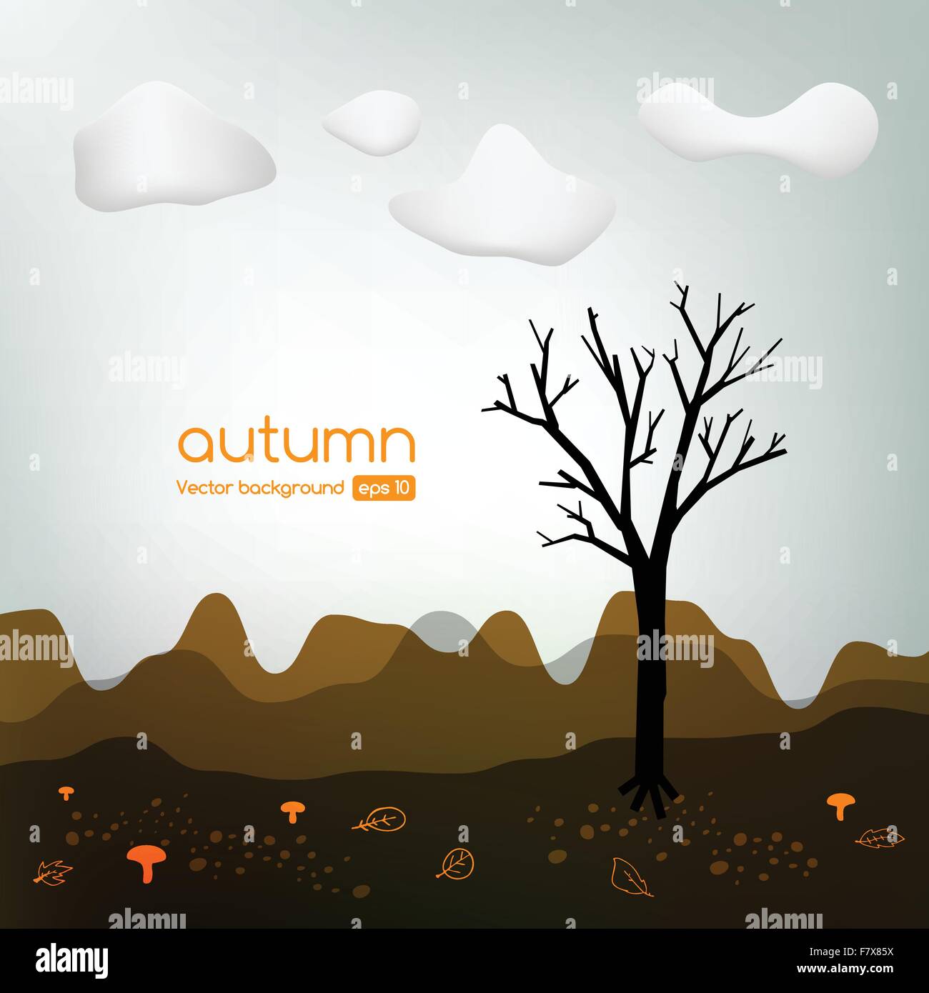 Autumn field landscape seasonal Stock Vector Images - Alamy