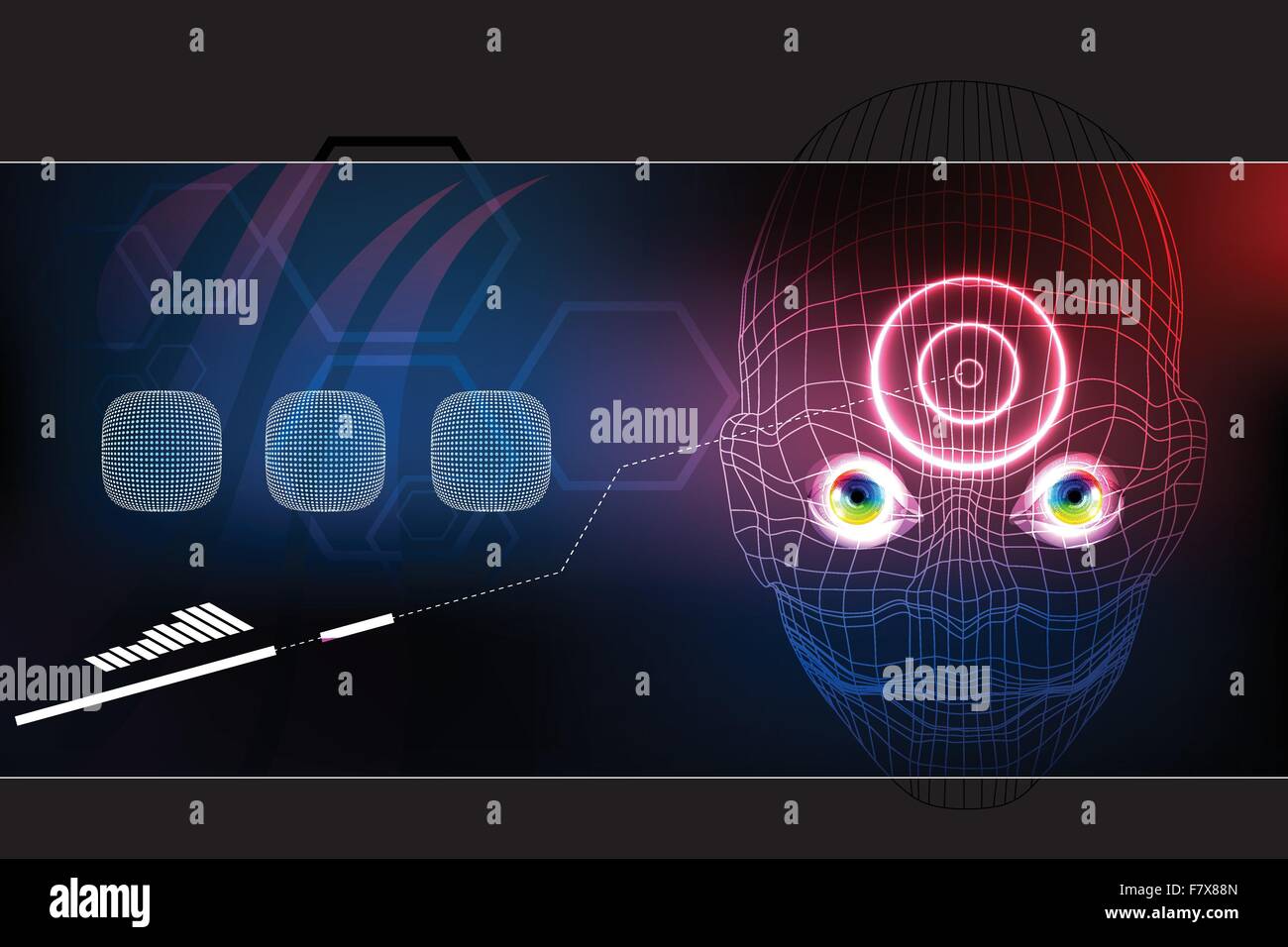 technology robot face Stock Vector Image & Art - Alamy