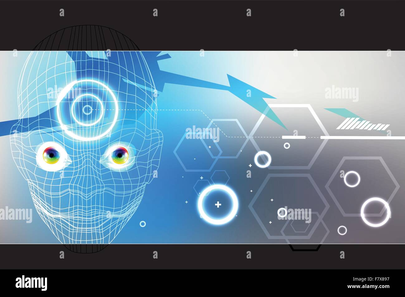 technology robot face Stock Vector Image & Art - Alamy