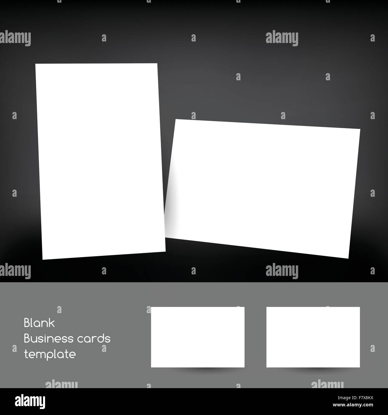 Blank white paper cards Stock Vector Images - Alamy