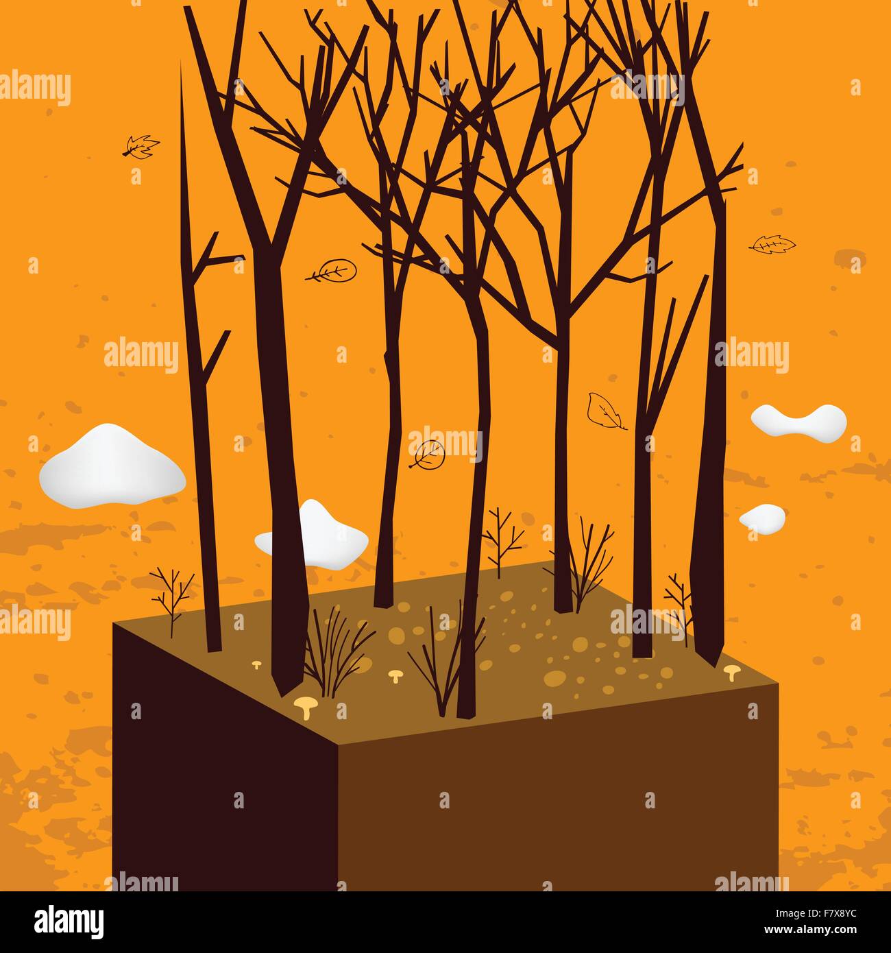 Abstract autumn scenery Stock Vector Images - Alamy