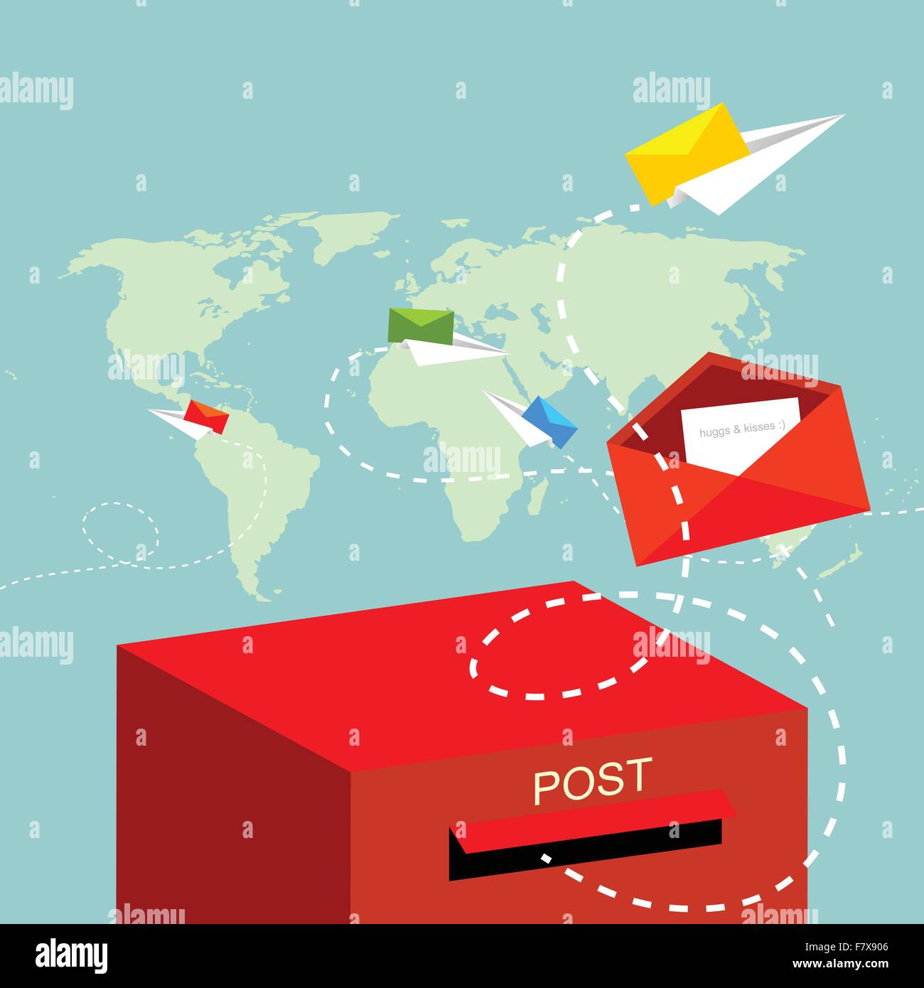 Map of post Stock Vector Images - Alamy