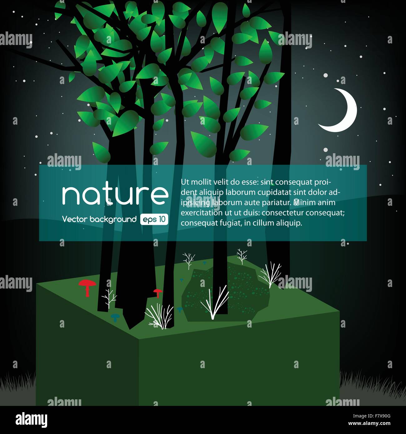 Countryside summer landscape Stock Vector Images - Alamy