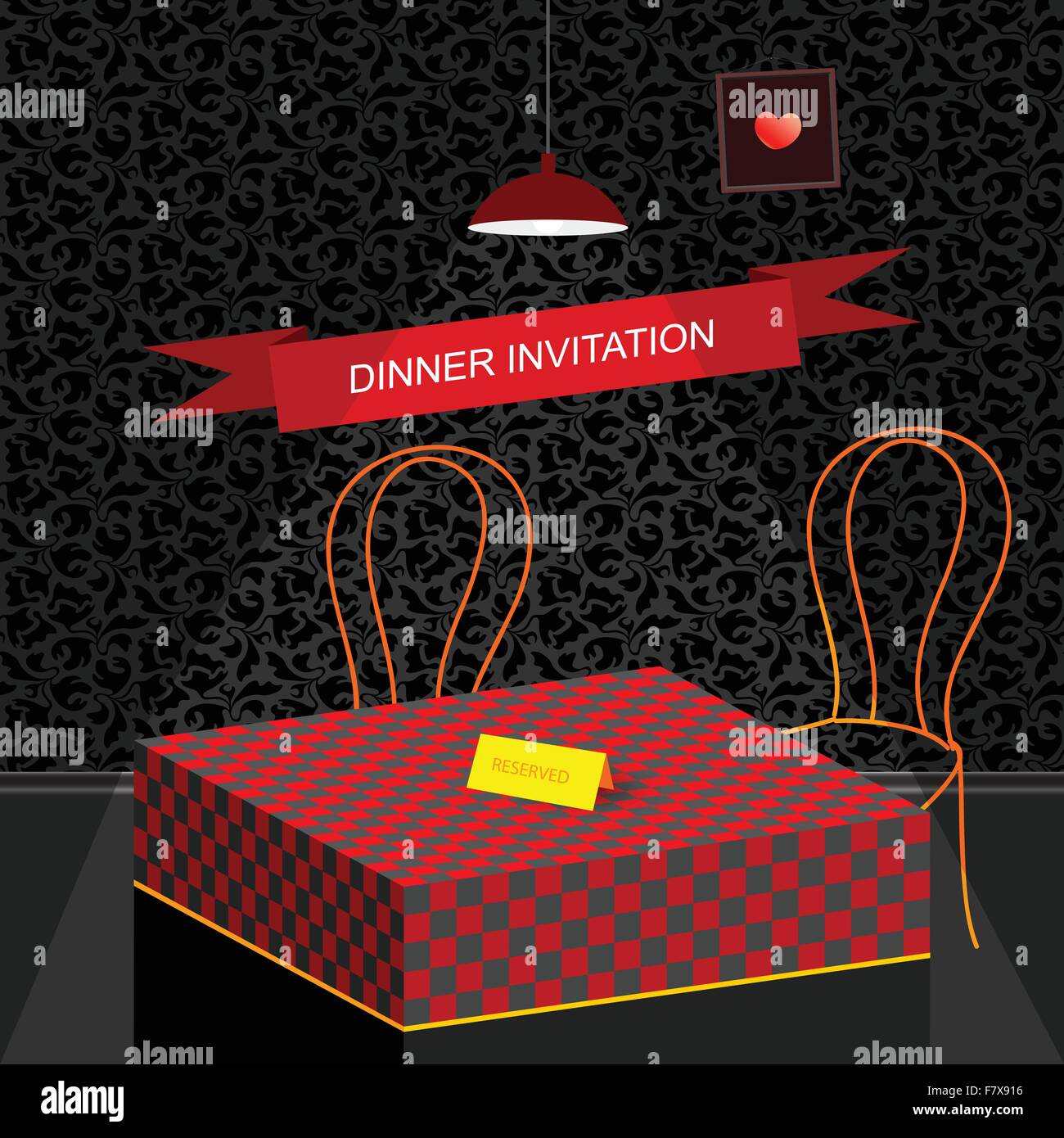 Restaurant dinner table Stock Vector Images - Alamy