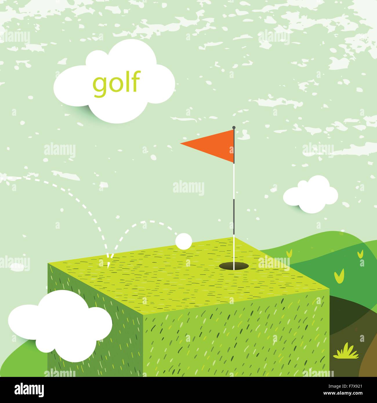 Golf course green fairway Stock Vector Images - Alamy
