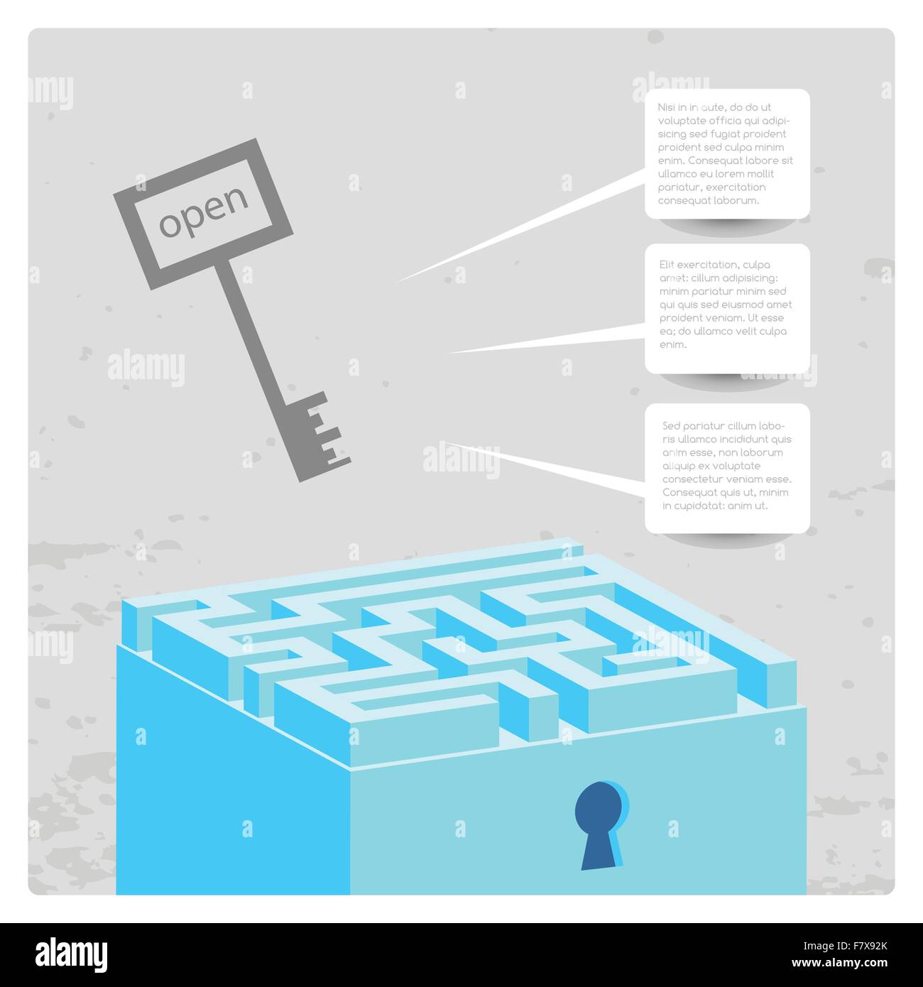 Key maze Cut Out Stock Images & Pictures - Alamy