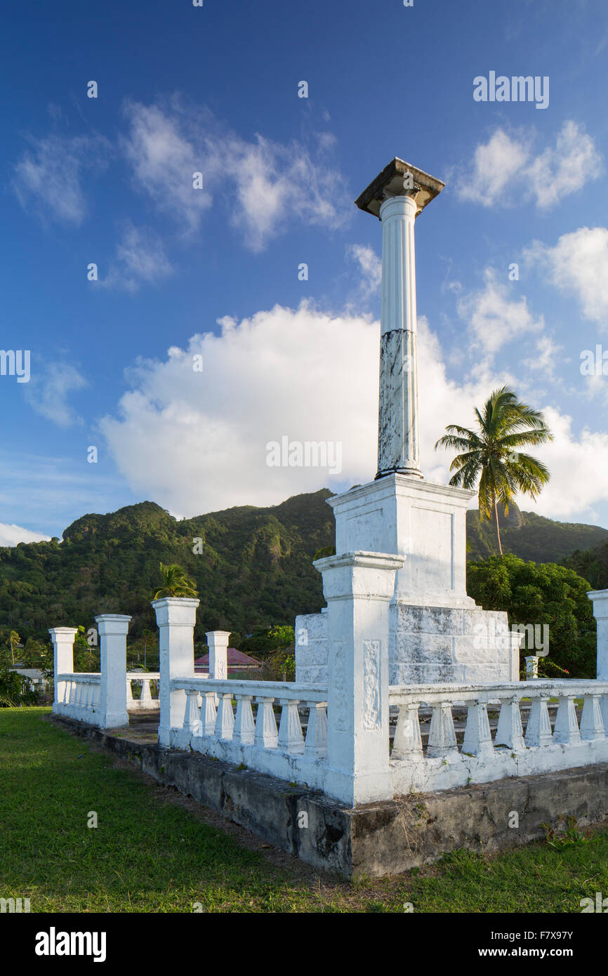 European war memorial, Levuka (UNESCO World Heritage Site), Ovalau ...