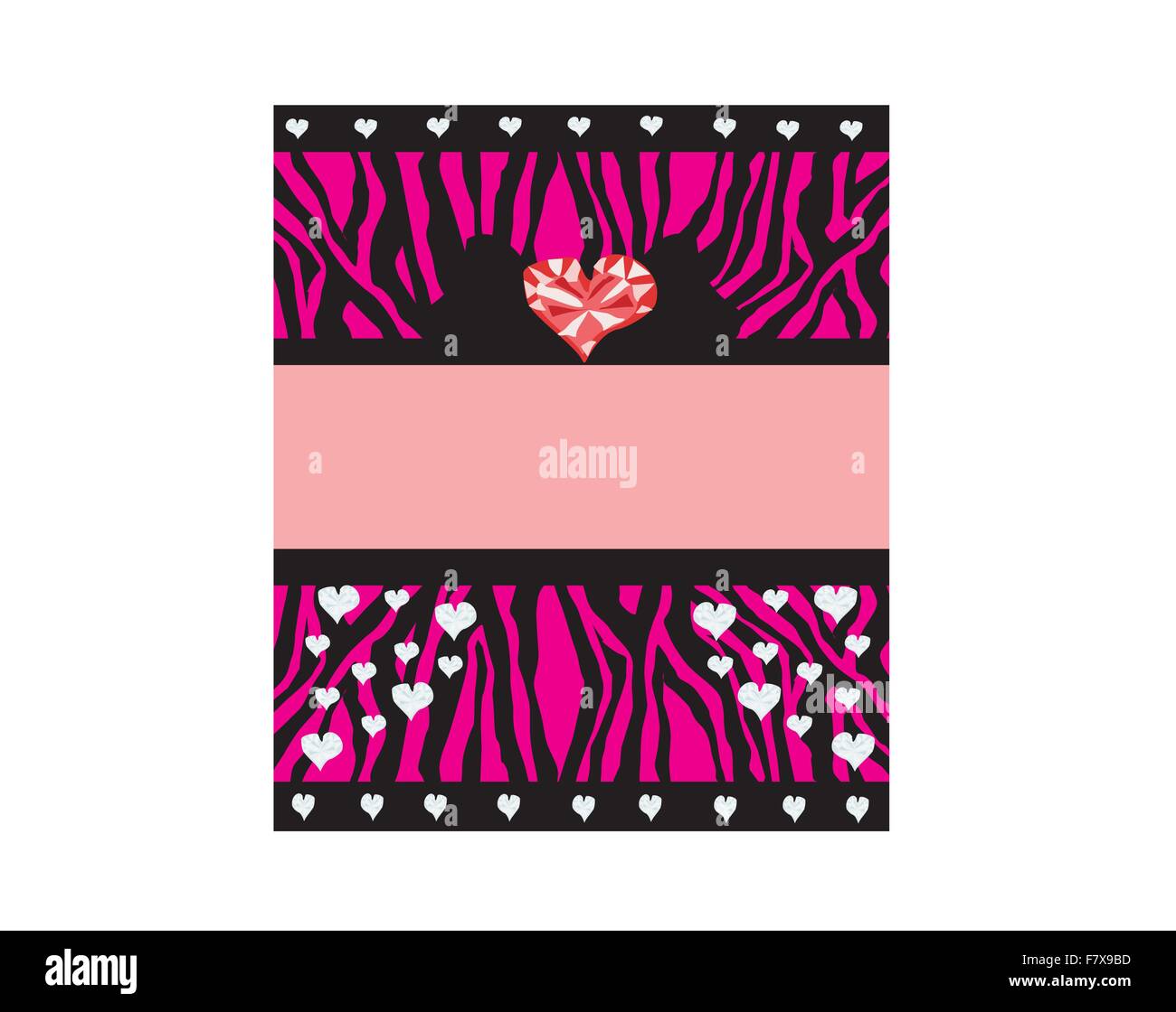 Hot Pink Zebra Print Invitations