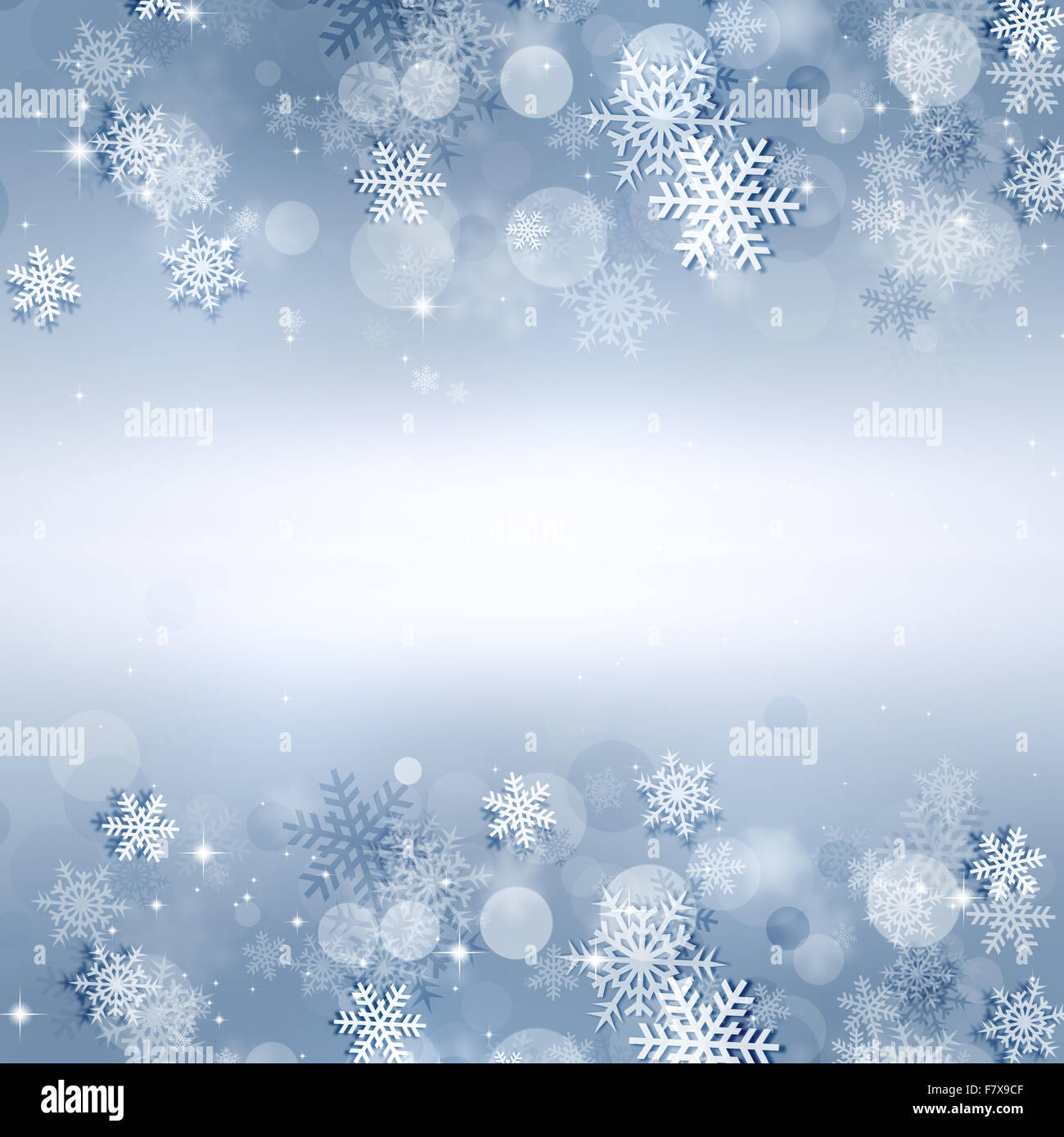 winter holiday snow background for christmas and new year cards Stock ...