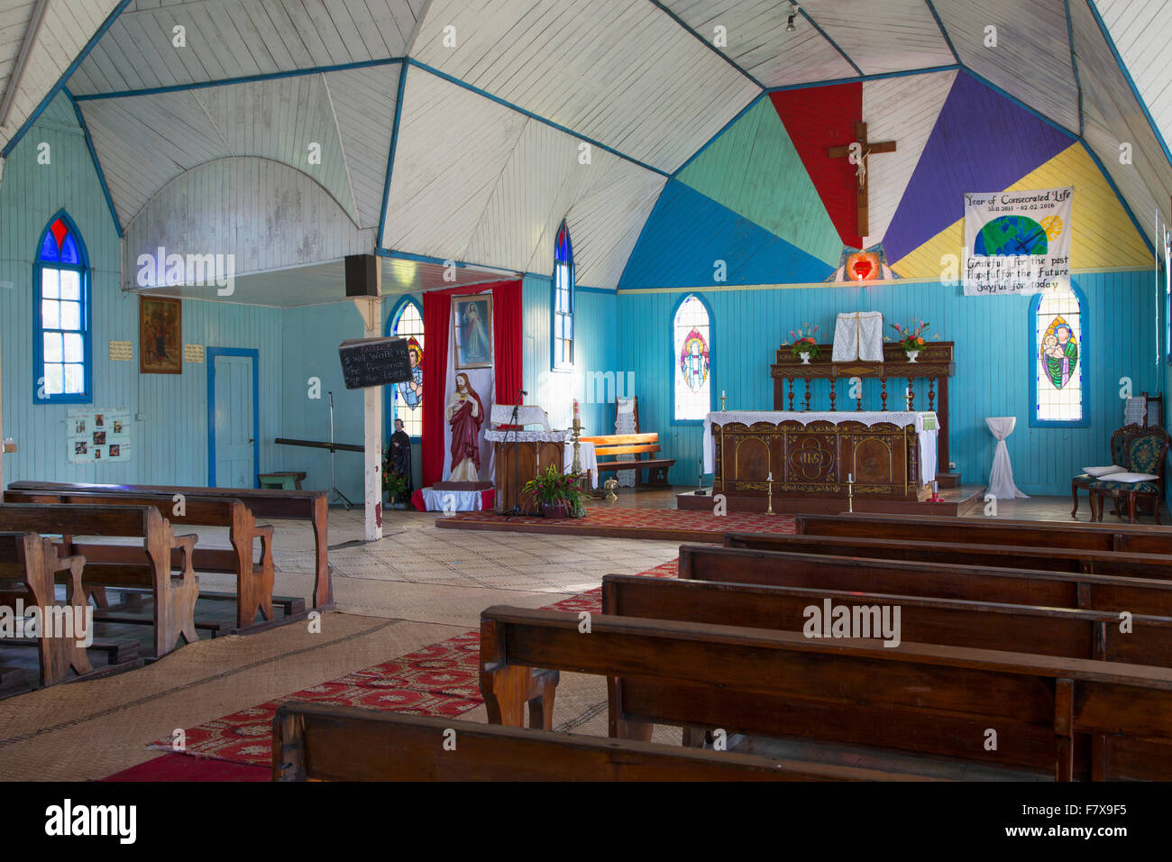 Interior of Sacred Heart Church, Levuka (UNESCO World Heritage Site ...