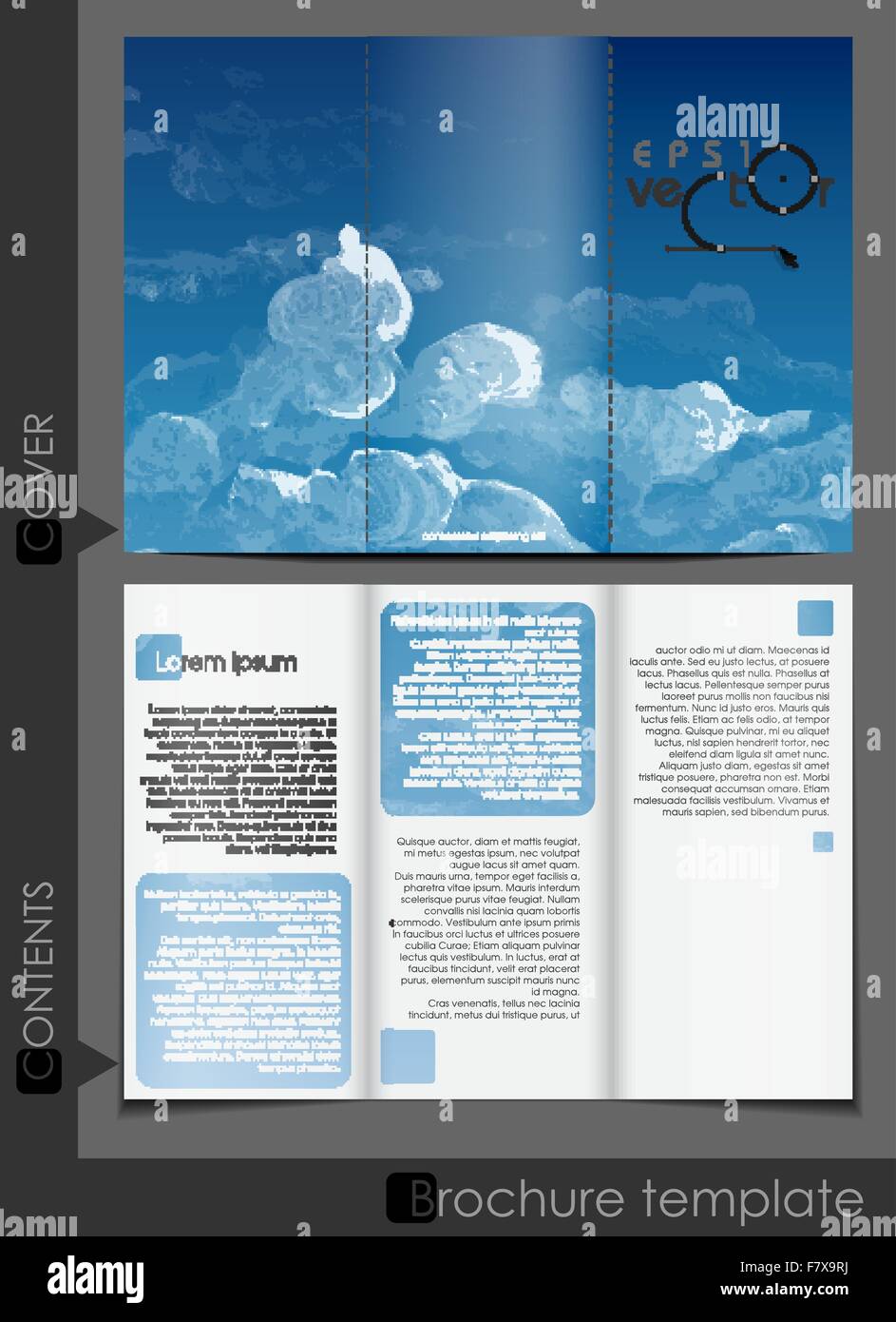 Brochure Template Design Stock Vector Image & Art - Alamy