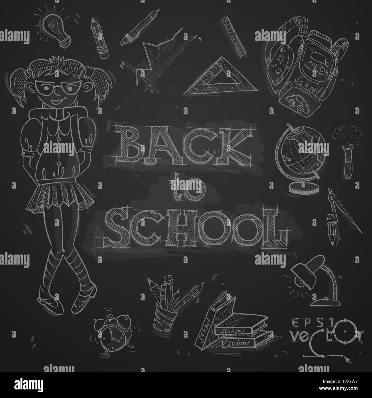 School blackboard alphabet mathematics Stock Vector Images - Alamy