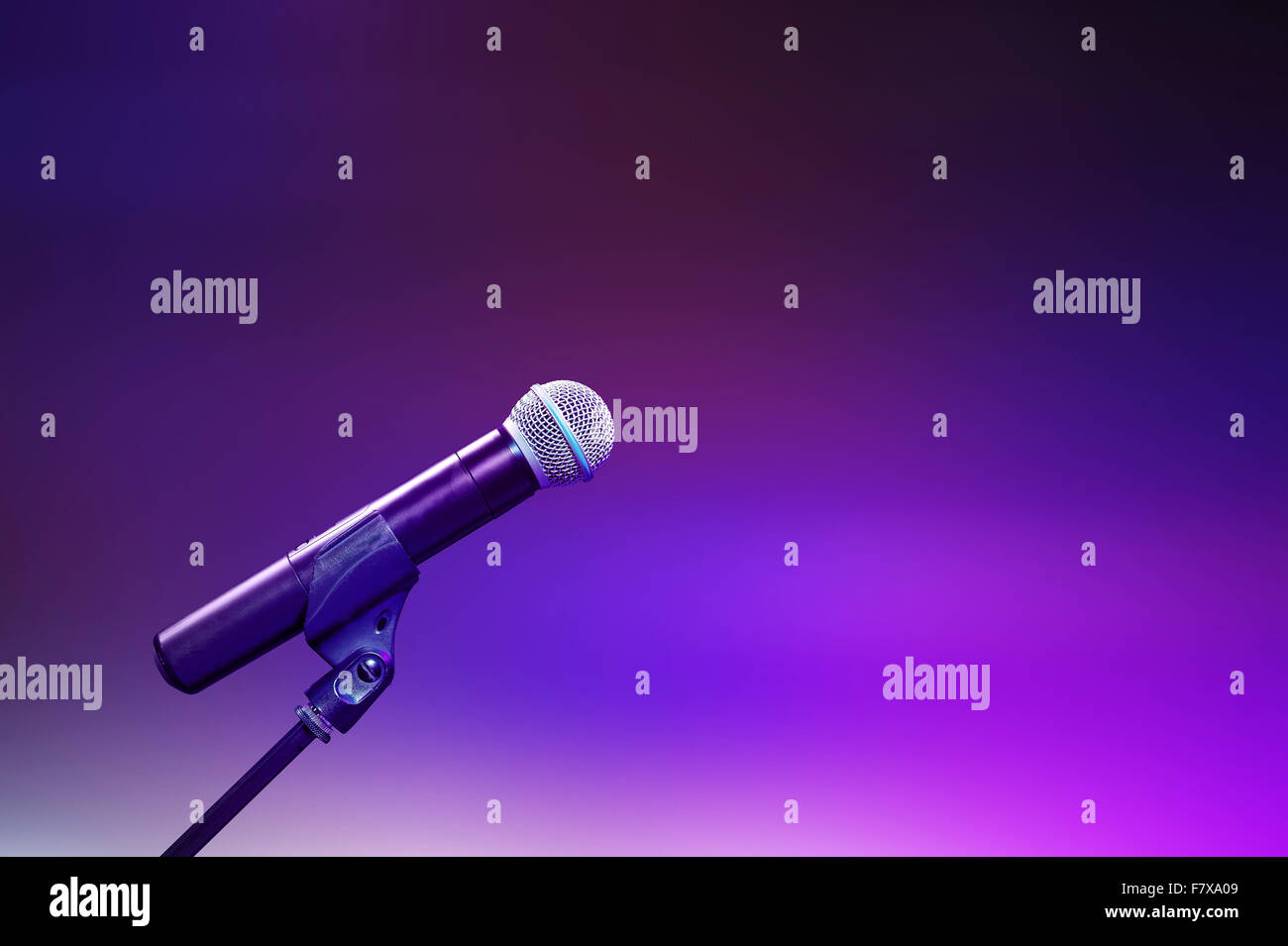 Black Musical microphone close-up side view Stock Photo - Alamy
