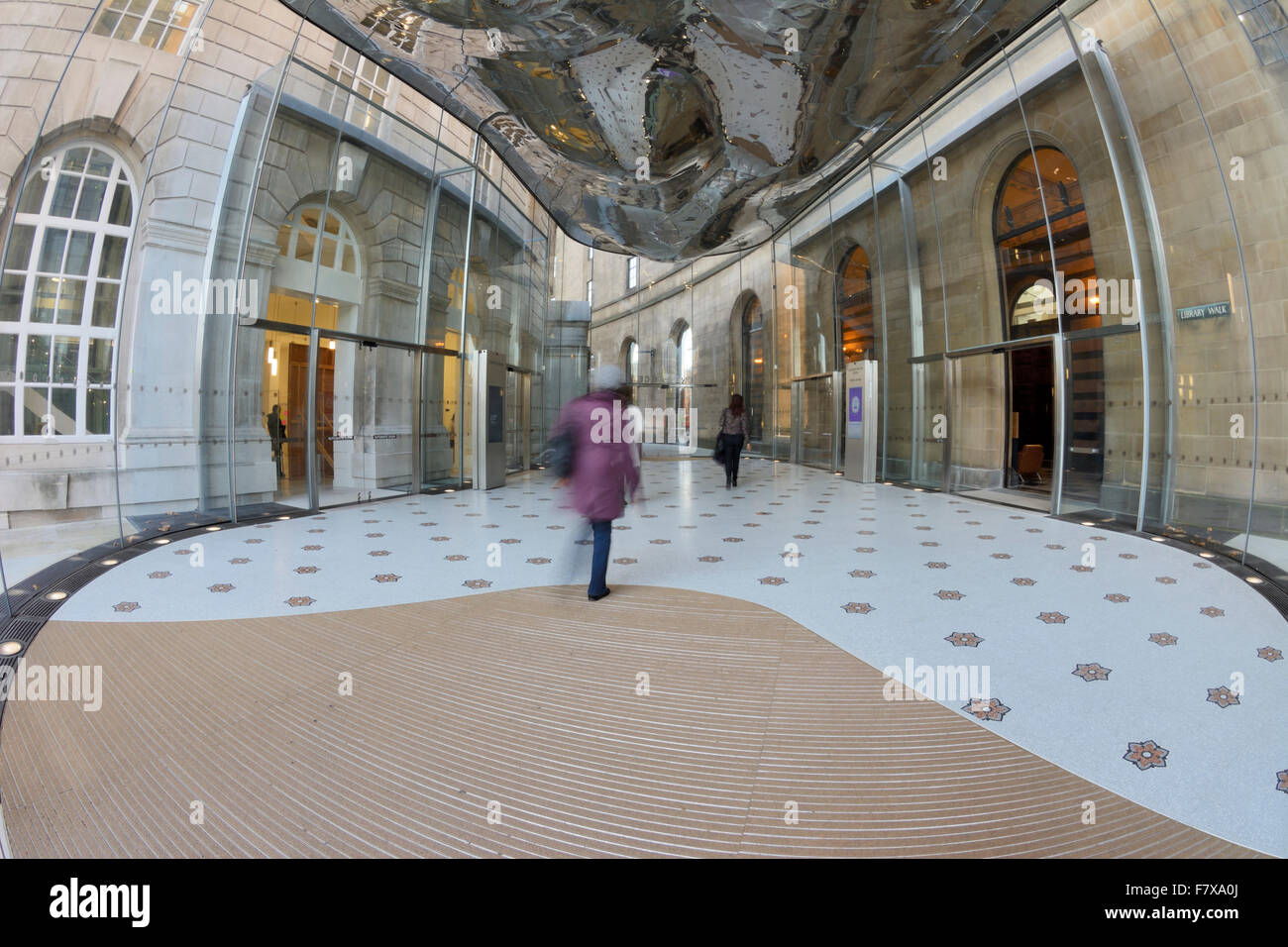 Library Walk at Central Library in St. Peters Square, Manchester Stock ...