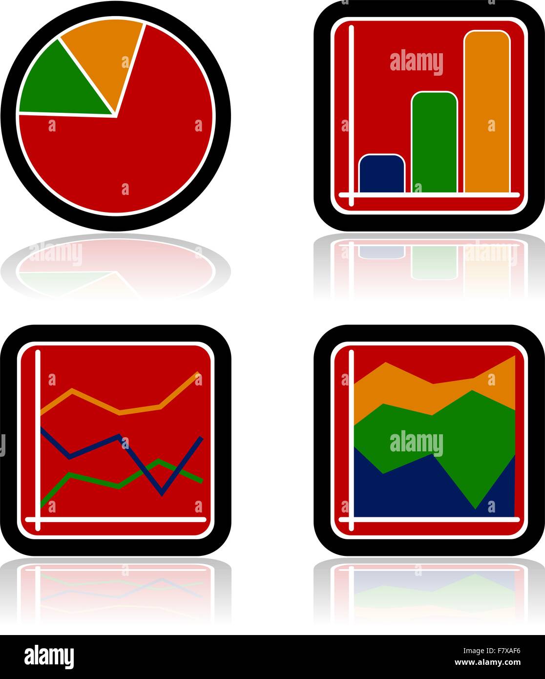 Pie bar line graph Stock Vector Images - Alamy
