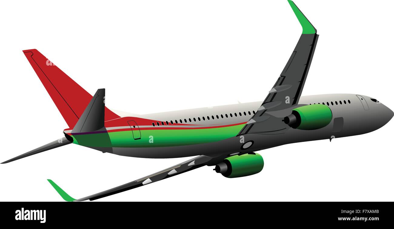 Airplane on the air. Vector illustration Stock Vector Image & Art - Alamy