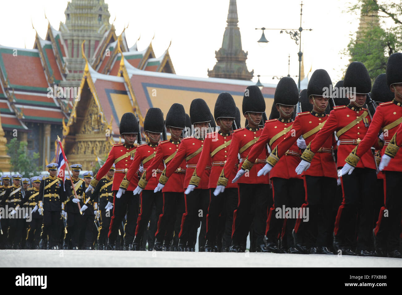 Bangkok, Thailand. 3rd Dec, 2015. Thai soldiers attend a parade as part ...