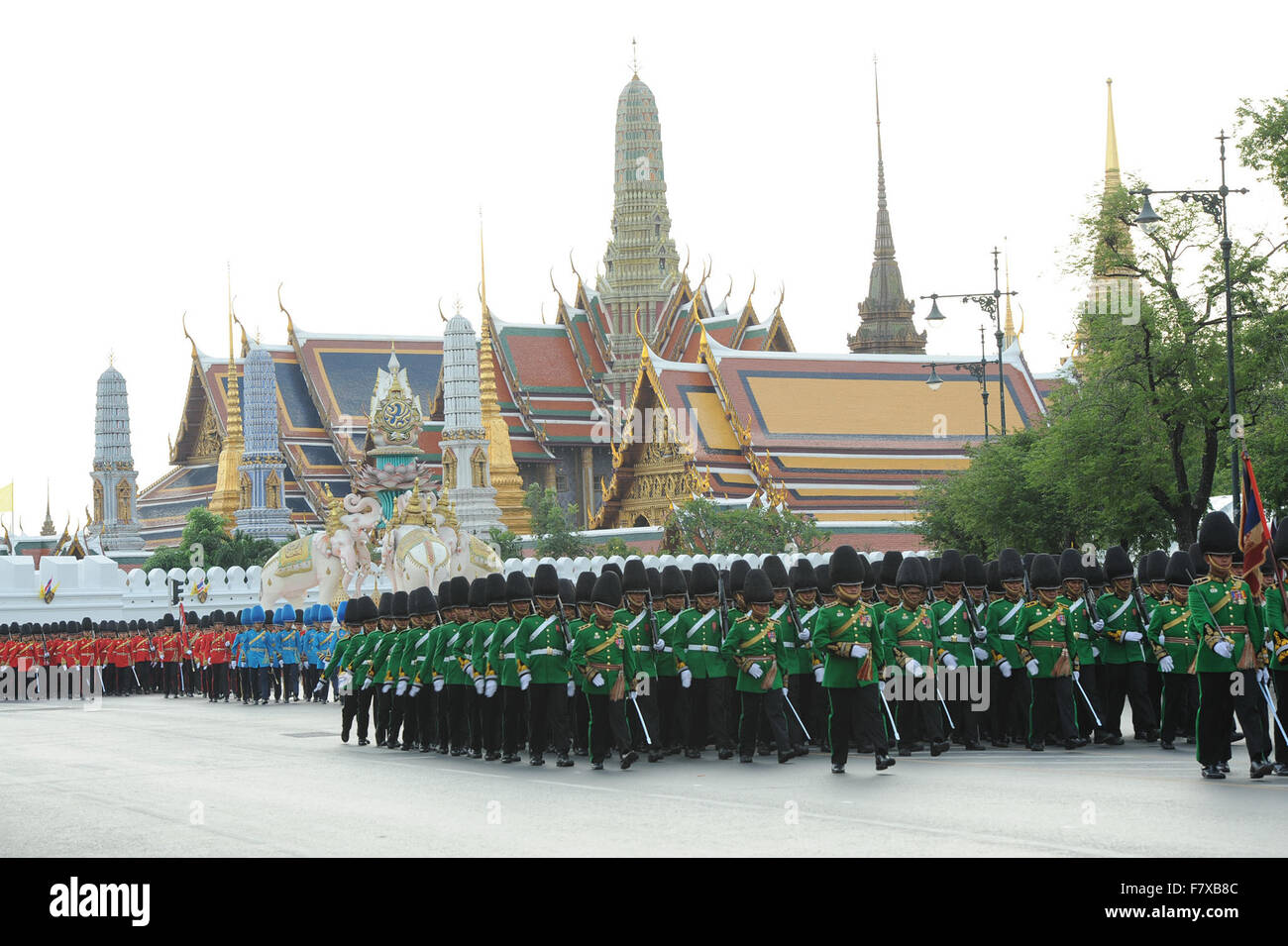 Bangkok, Thailand. 3rd Dec, 2015. Thai soldiers attend a parade as part ...