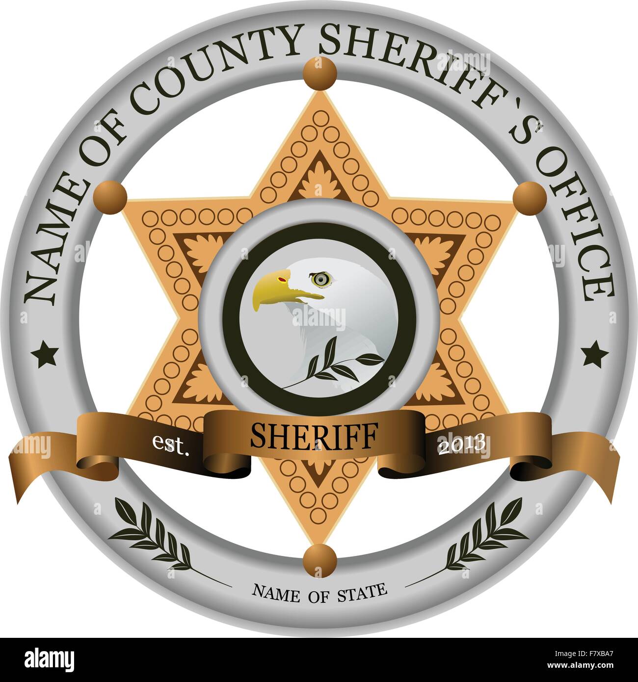 Sheriff's badge on a white background Stock Vector Image & Art - Alamy