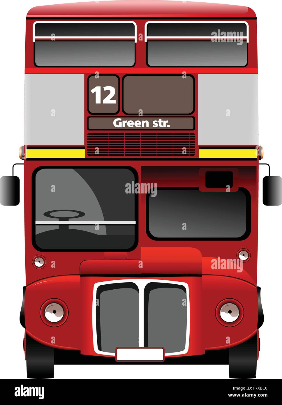 London double Decker red bus. Vector illustration Stock Vector Image ...