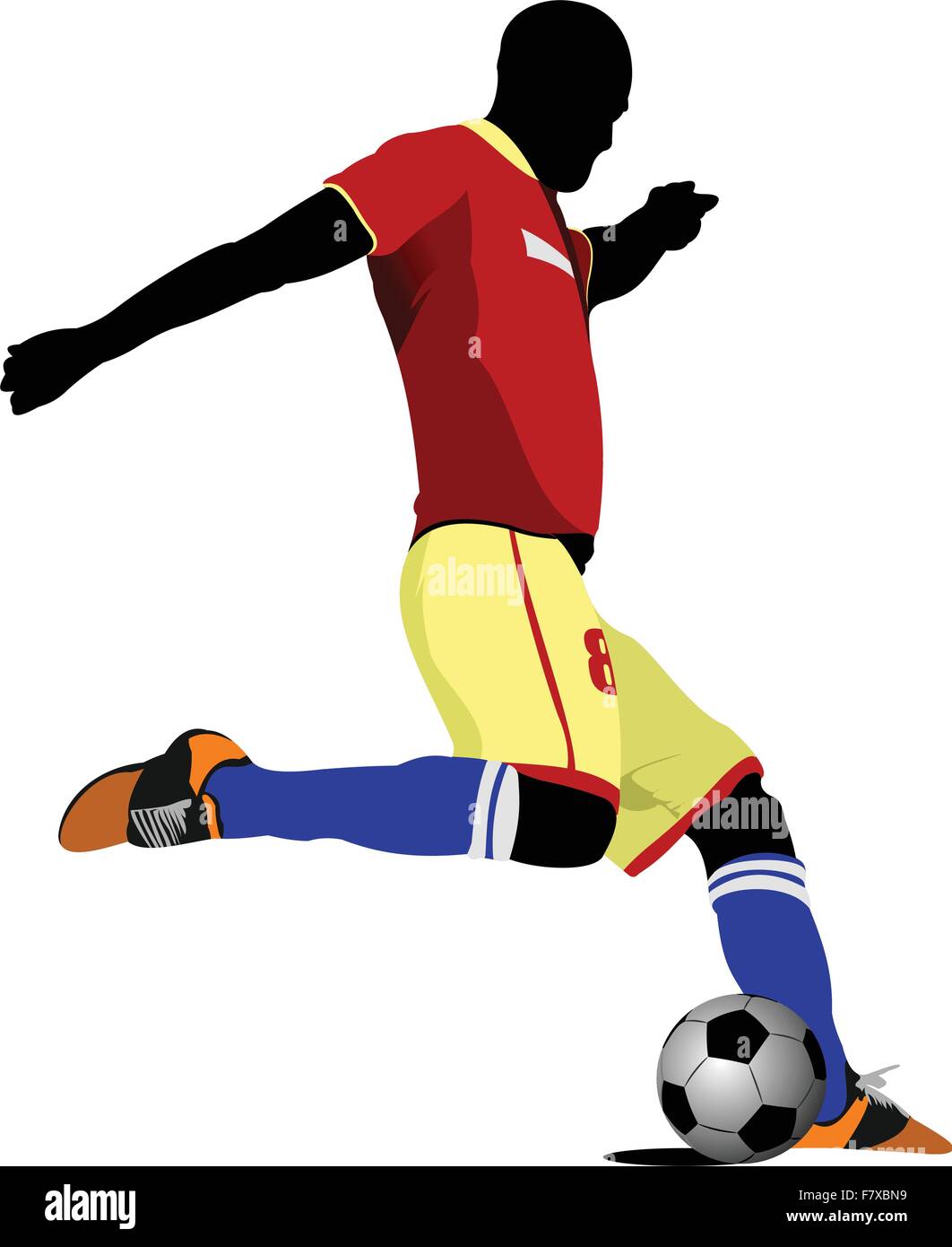 Football player. Colored Vector illustration Stock Vector Image & Art ...