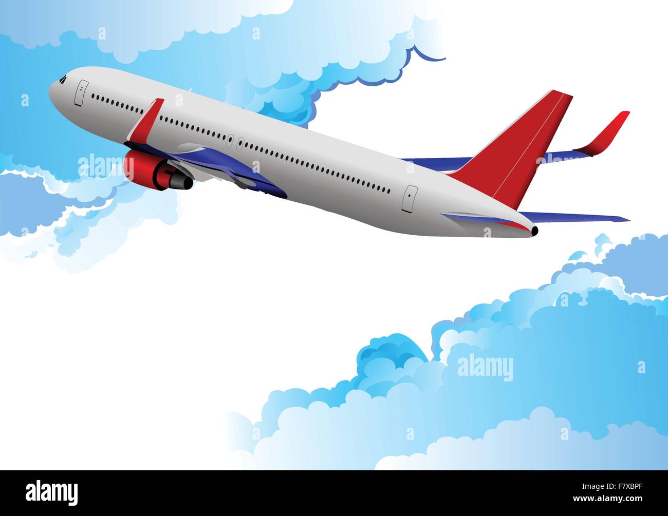 Airplane taking off. Vector illustration for designers Stock Vector ...
