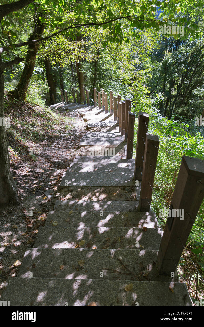 Foot path to Bled Castle, Slovenia Stock Photo - Alamy