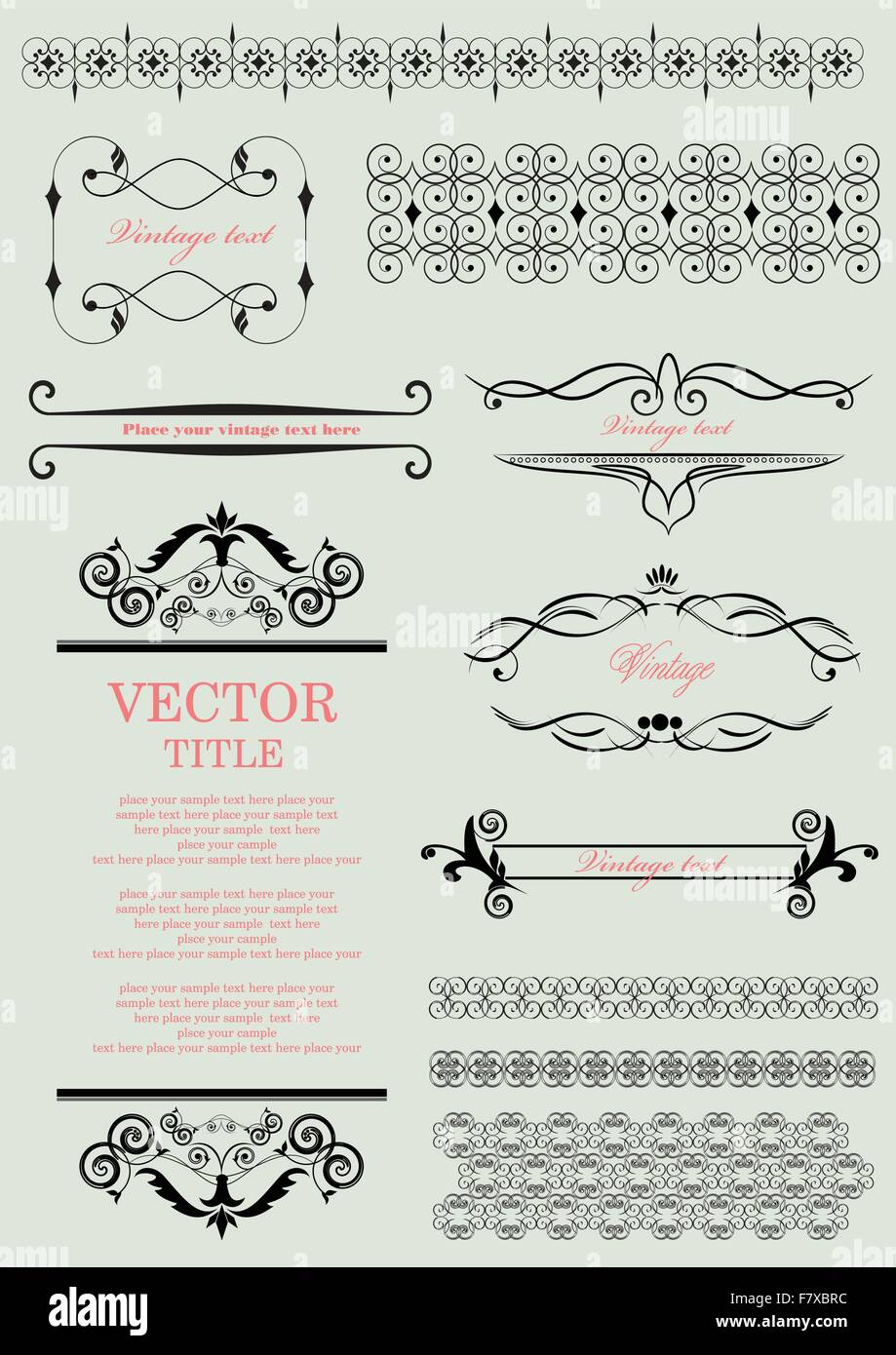 Vector design decorative elements Stock Vector Image & Art - Alamy