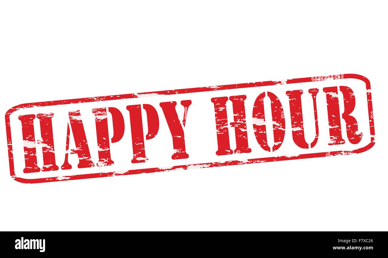 Happy hour stamp hi-res stock photography and images - Alamy