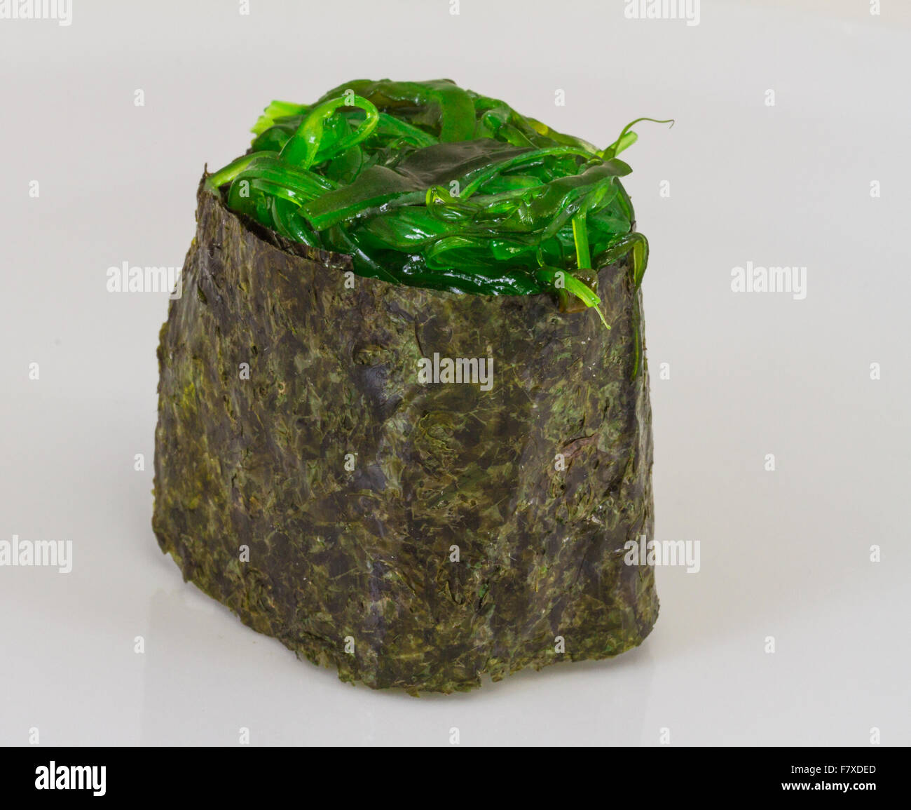 Japanese fresh maki sushi with green seaweed Chuka Stock Photo - Alamy