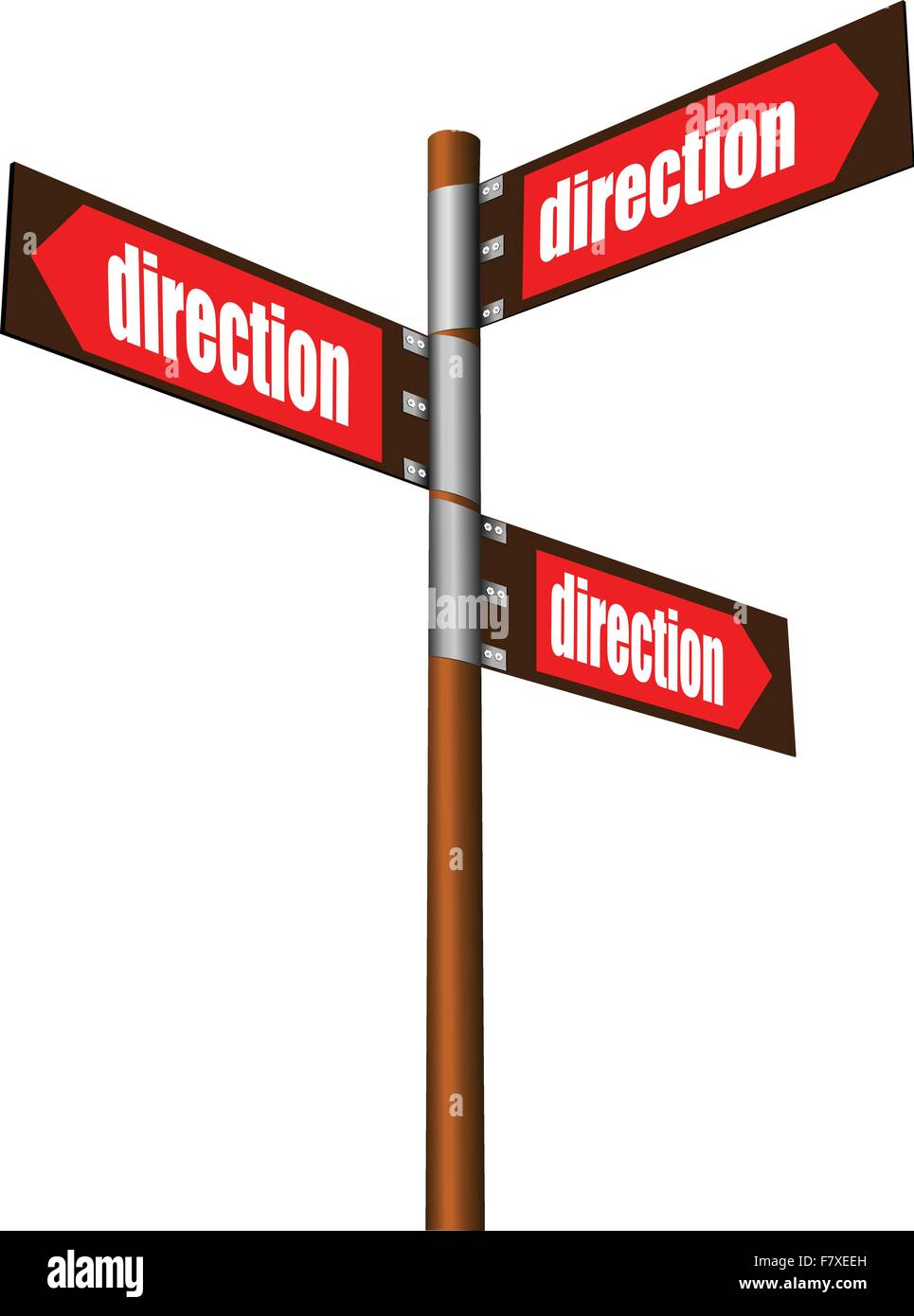 Street pointer in different directions. Vector illustration Stock ...