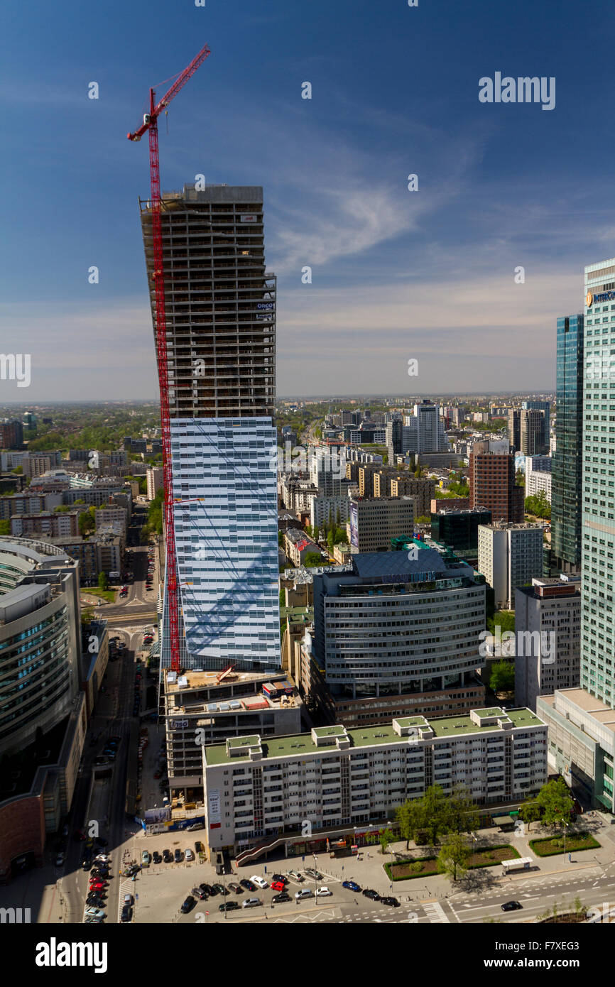 Warsaw skyline with warsaw towers Stock Photo - Alamy