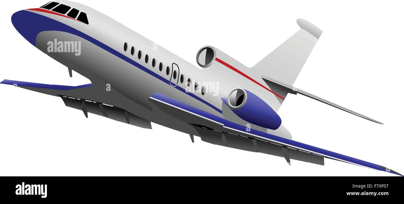 Airplane taking off. Vector illustration for designers Stock Vector ...