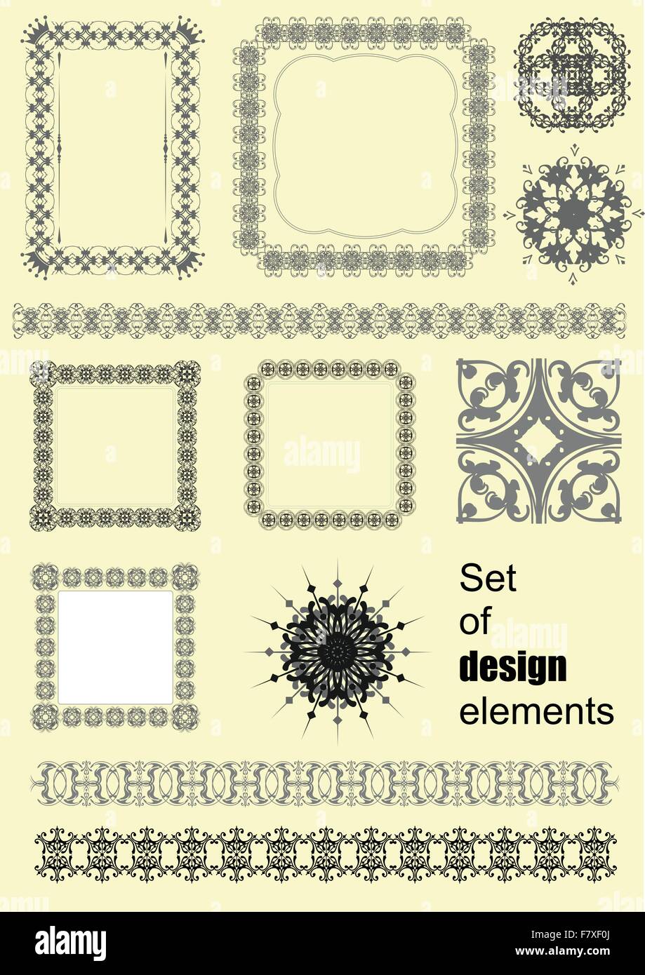 Set of abstract design elements Vector illustration Stock Vector Image ...
