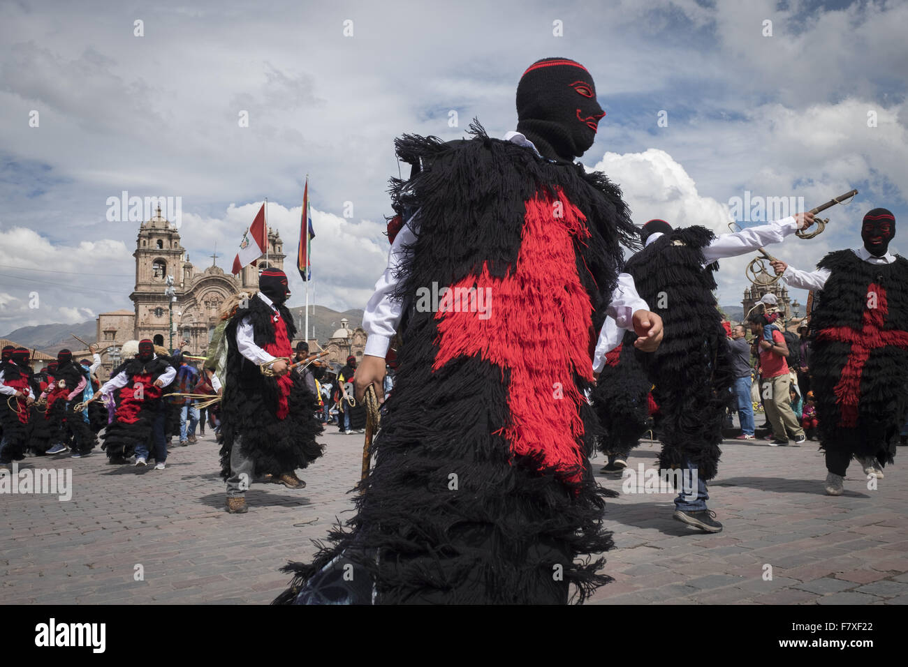 Traditional folklore mask cusco peru hi-res stock photography and ...