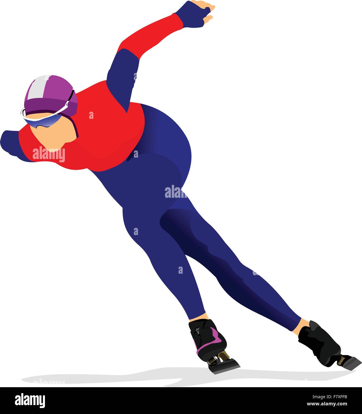 Speed skating. Vector illustration for designers Stock Vector Image ...