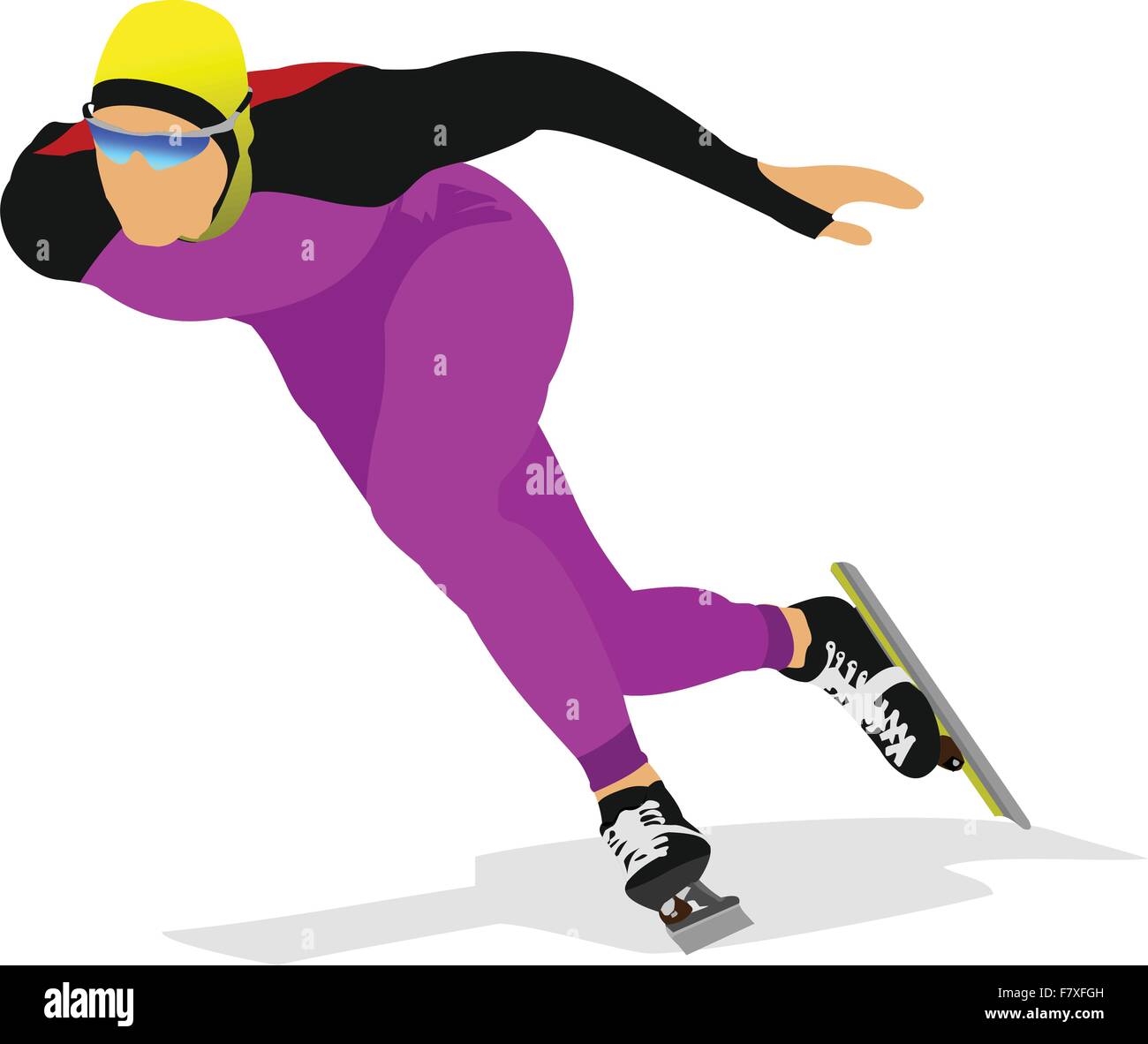 Speed skating. Vector illustration for designers Stock Vector Image ...