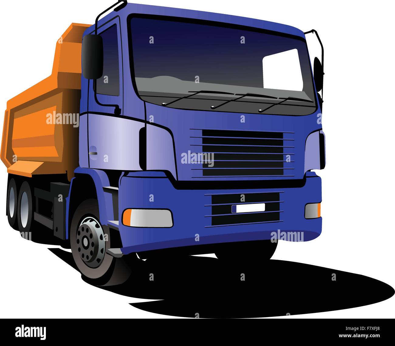 Dark blue lorry Stock Vector Images - Alamy