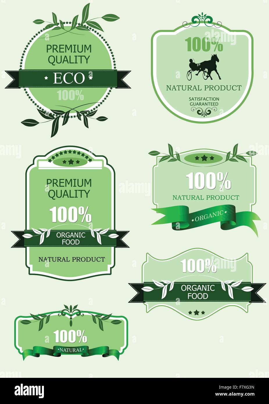 Eco labels with retro vintage design. Vector illustration Stock Vector ...