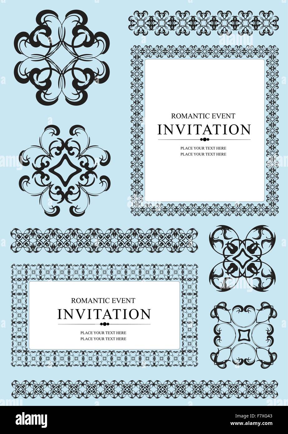 Art deco set elements Stock Vector Images - Alamy