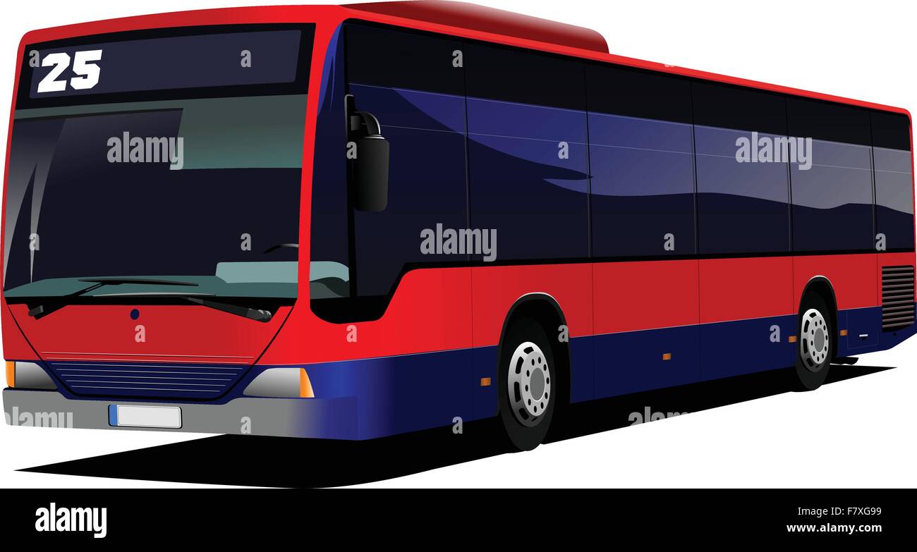 Red tourist bus coach vector hi-res stock photography and images - Alamy