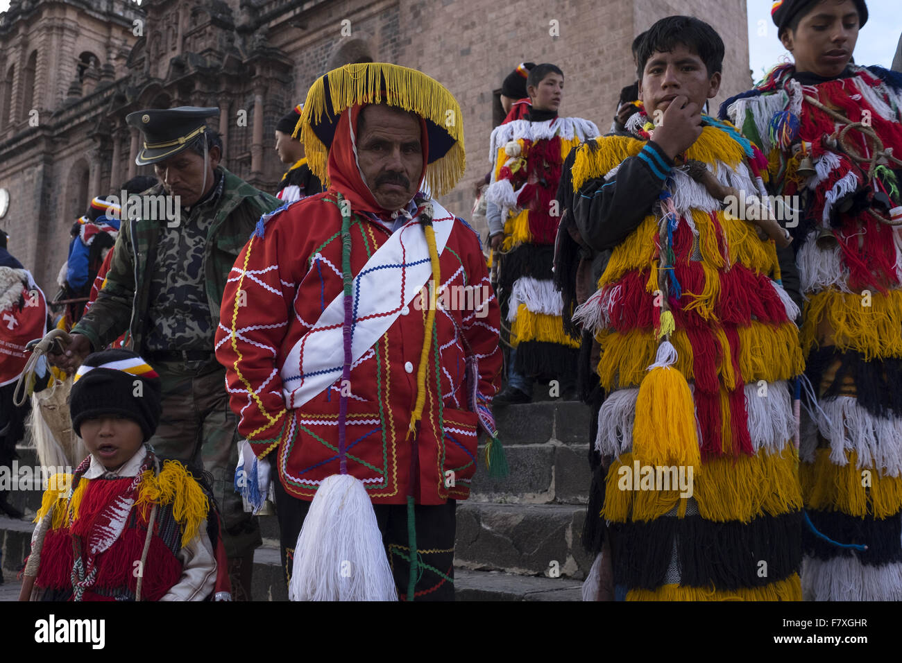 Members of associations participating in the festival of Qoyllur Riti ...