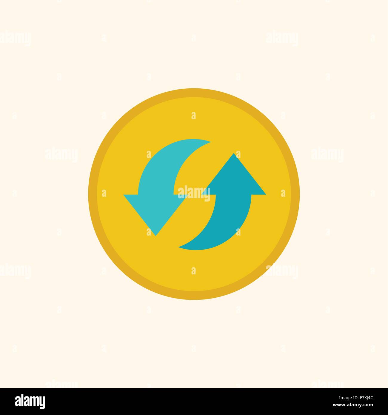 Recycle Flat Icon Stock Vector Image & Art - Alamy