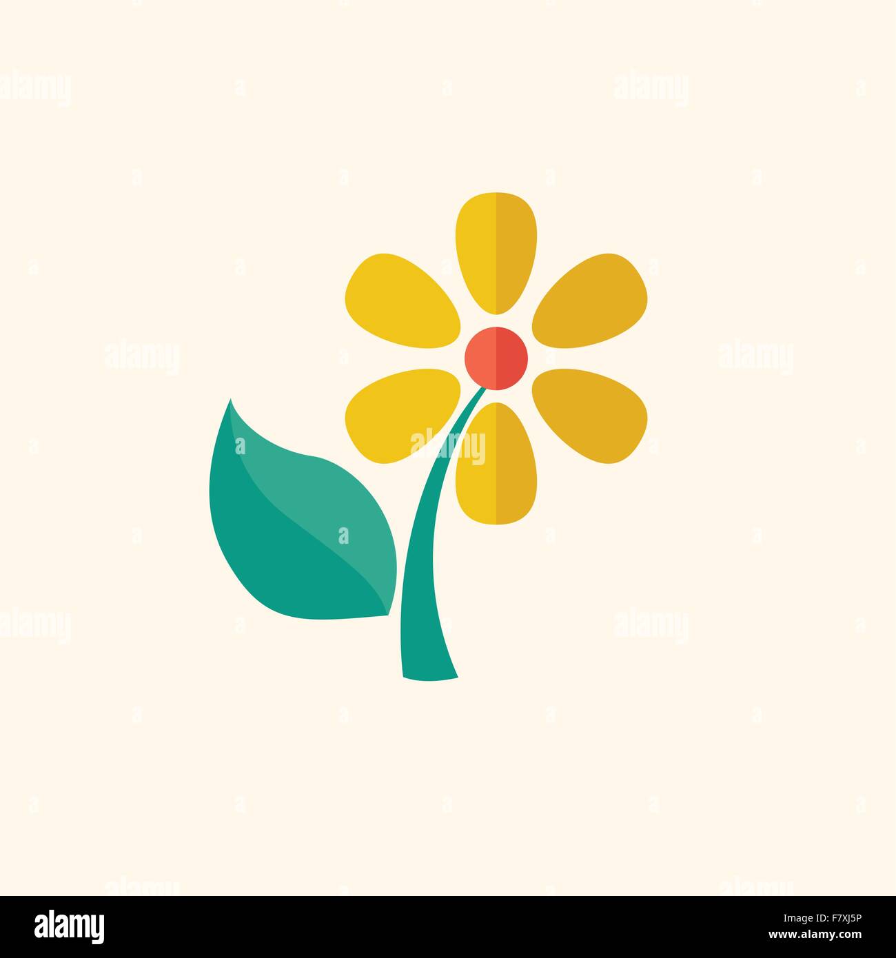 Flower flat icon simple Stock Vector Images - Alamy