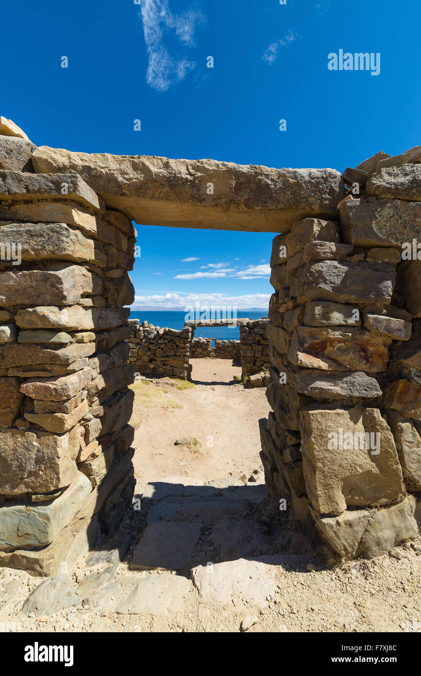 Details of consecutive doors ancient Inca labyrinth like settlement ...