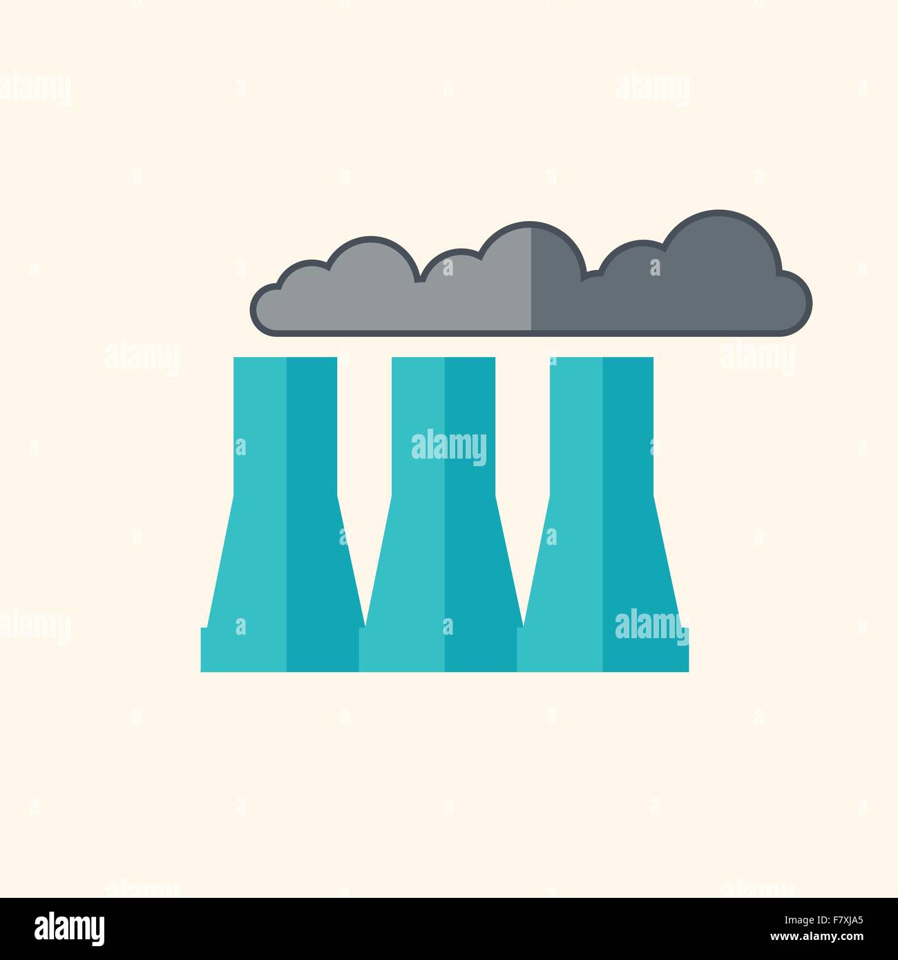 Factory Flat Icon Stock Vector Image & Art - Alamy