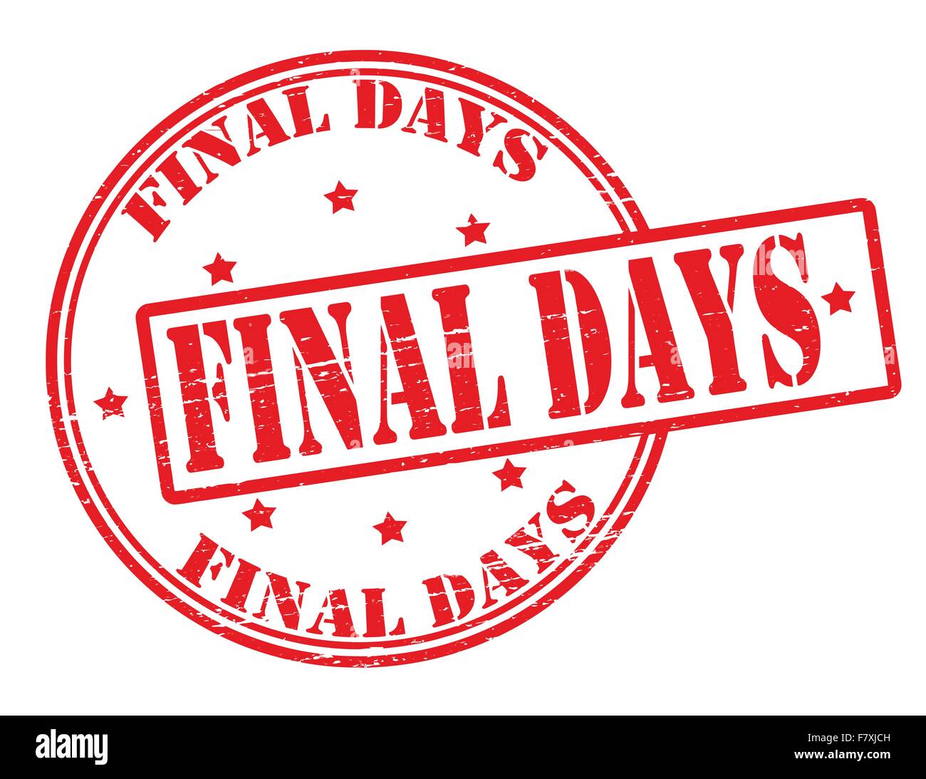 Final days stamp hi-res stock photography and images - Alamy