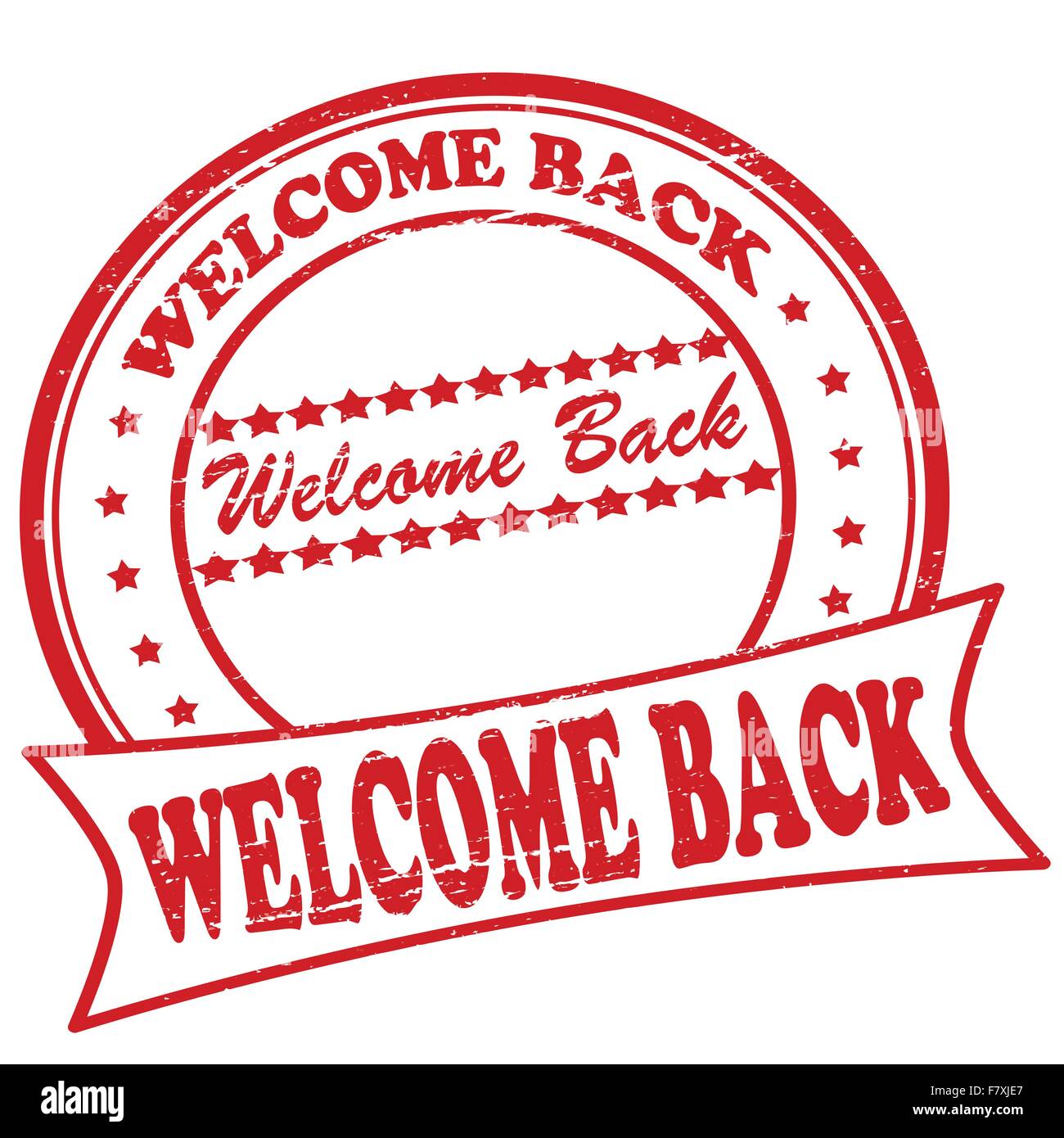 Welcome back stamp hi-res stock photography and images - Alamy