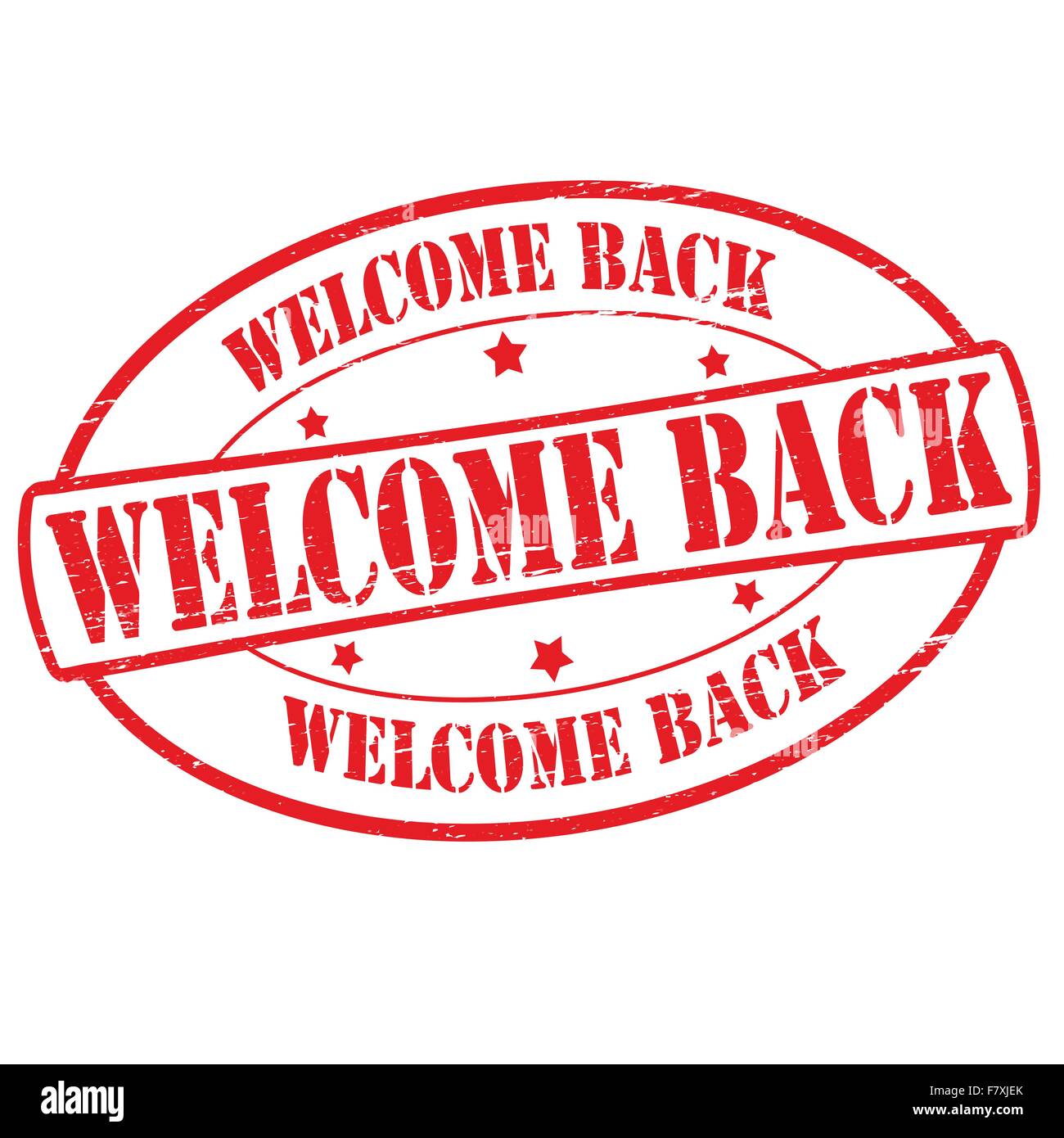 Welcome back stamp Stock Vector Images - Alamy