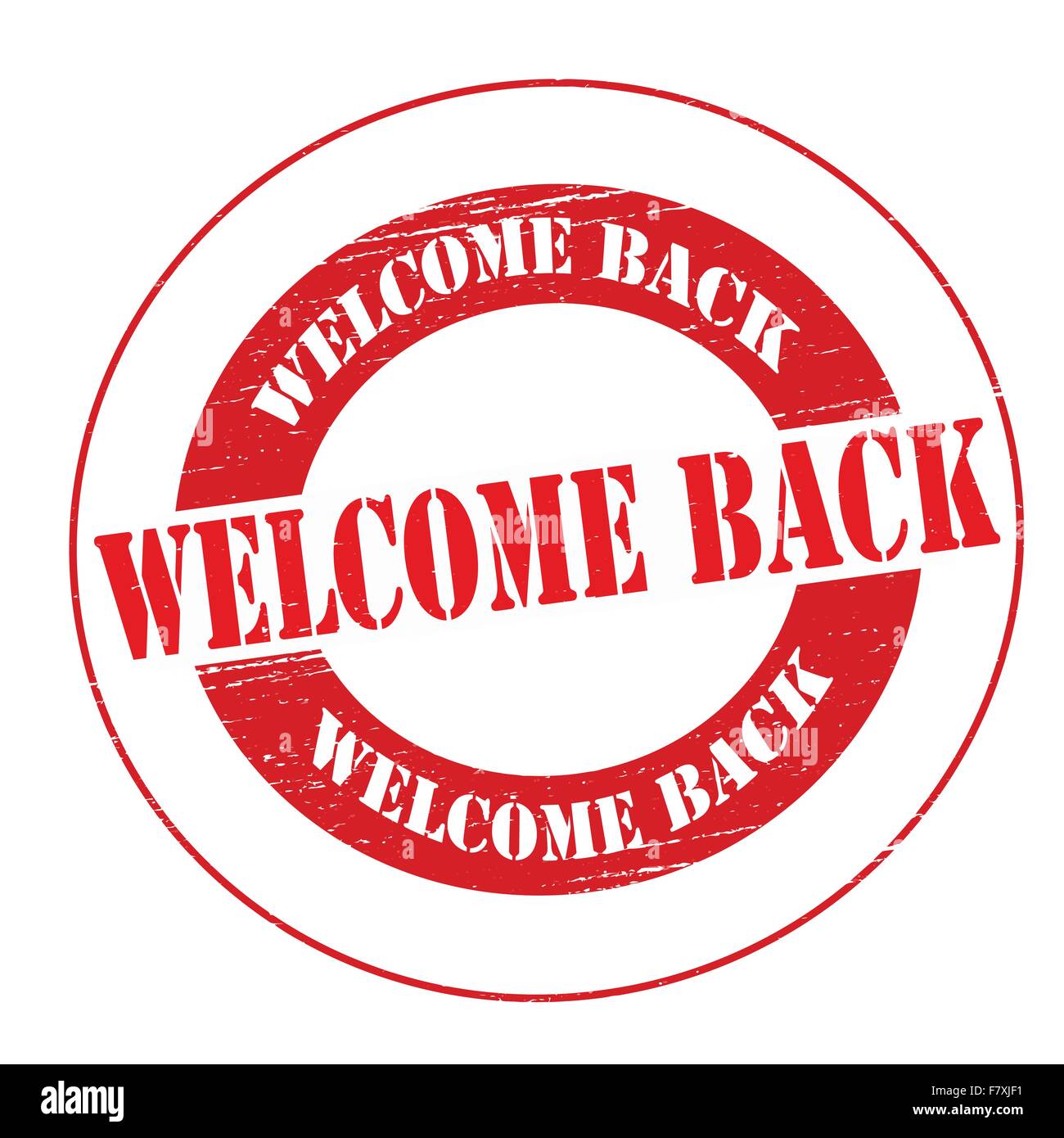 Welcome back stamp hi-res stock photography and images - Alamy